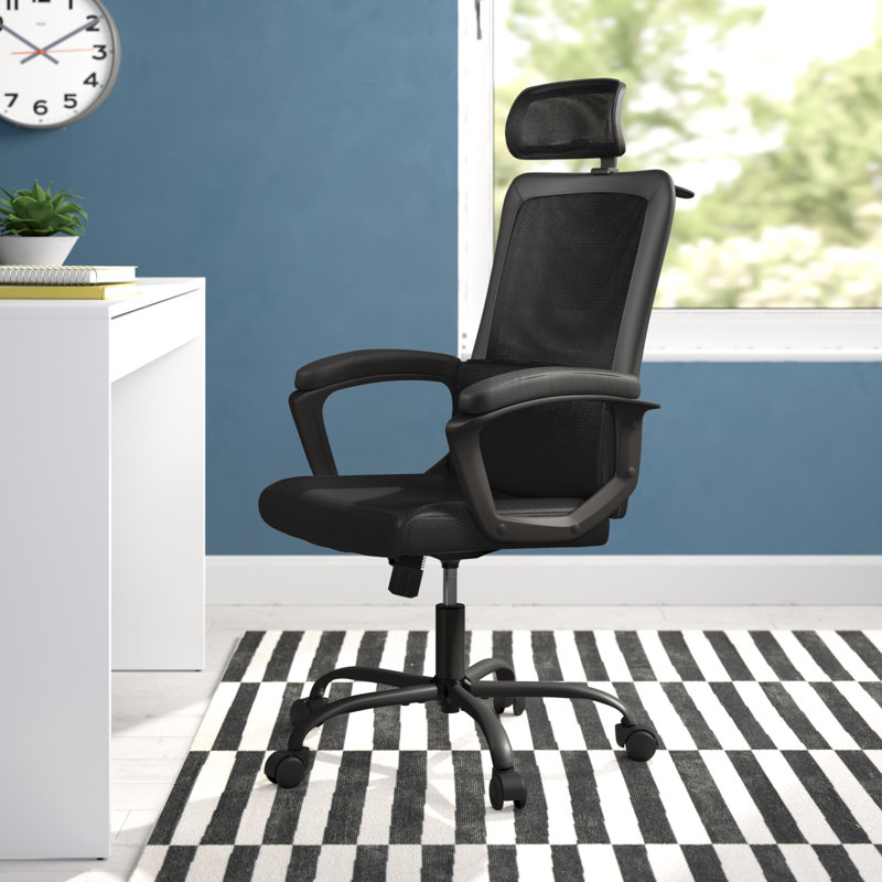 Ambrosius Task Chair with Headrest Black